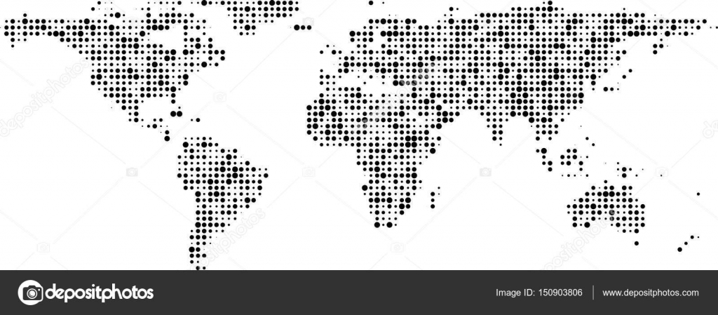 World map of black dots banner. Stock Vector by ©Maxborovkov 150903806