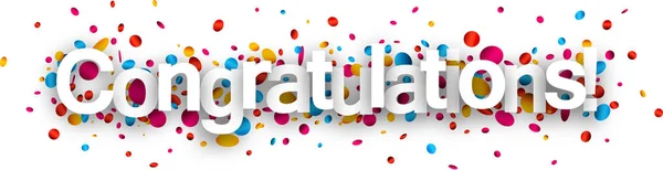 Congratulations paper banner. Stock Vector Image by ©Maxborovkov #106595618