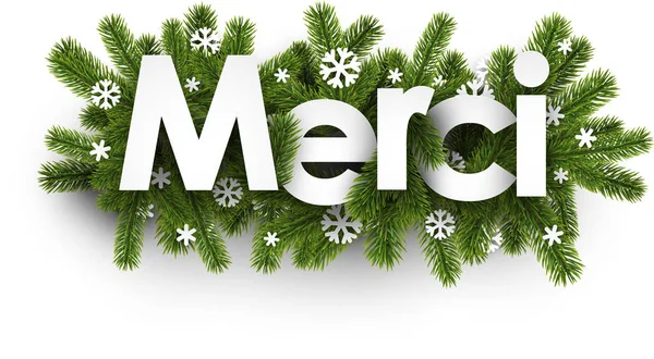 Paper merci sign. Stock Vector by ©Maxborovkov 79102906