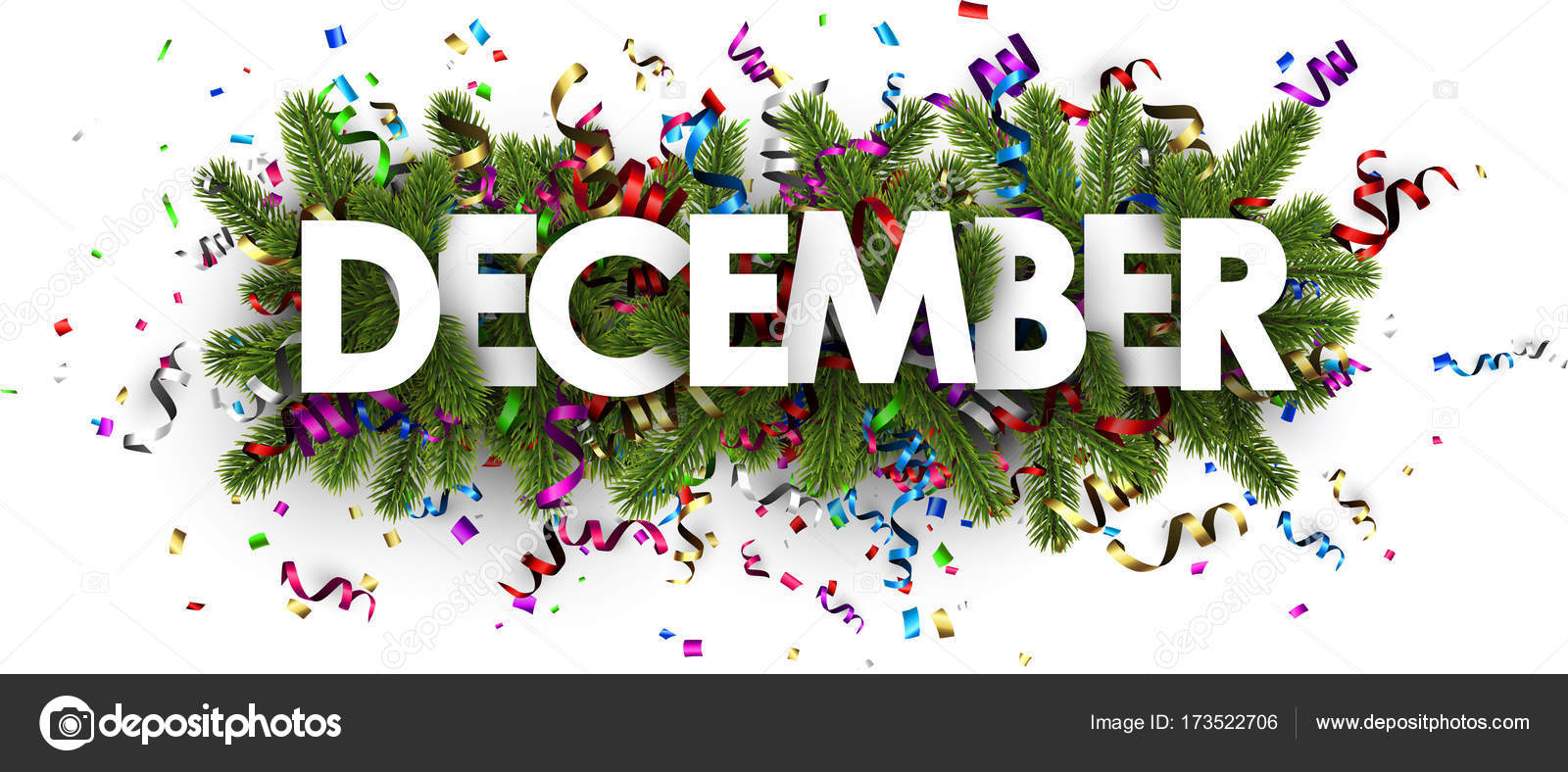 December banner with fir branches Stock Vector Image by ©Maxborovkov ...