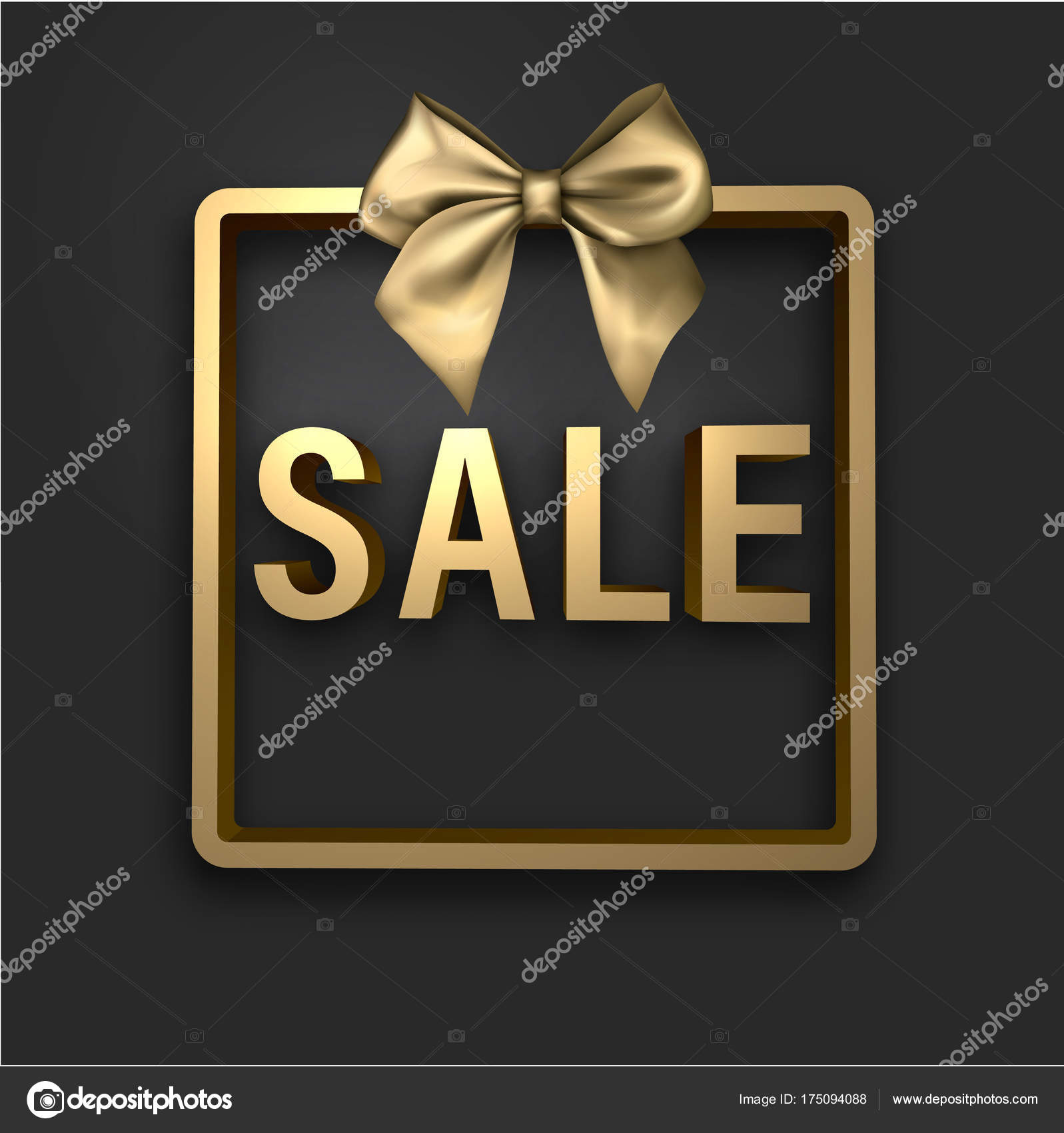 Gold square 3d sale sign Stock Vector Image by ©Maxborovkov #175094088