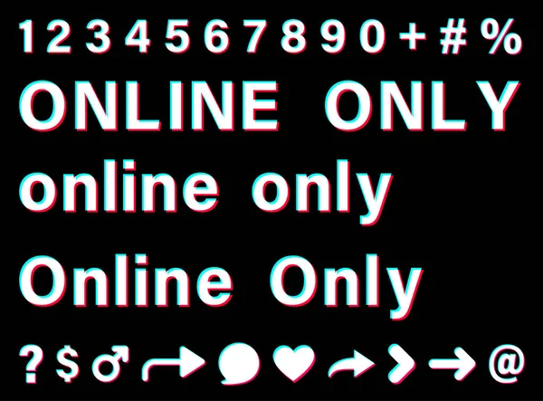 Online Shopping Sign Small Letters Capital Letters White Words Blue ...