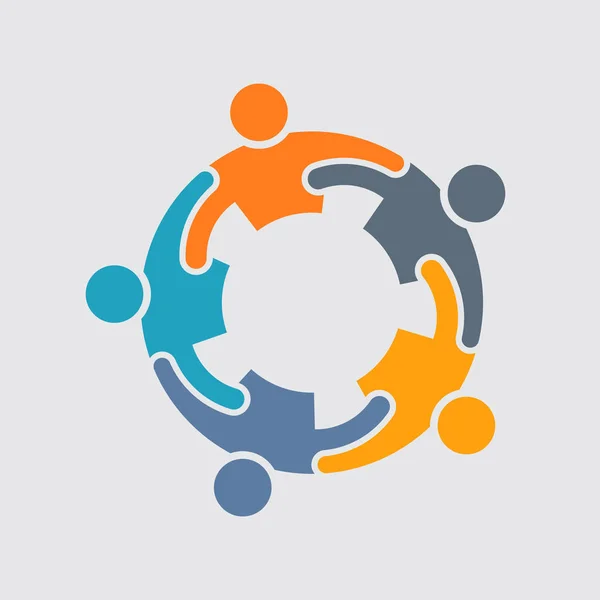 Social Network, Group of 6 people business men. Stock Vector Image by ...