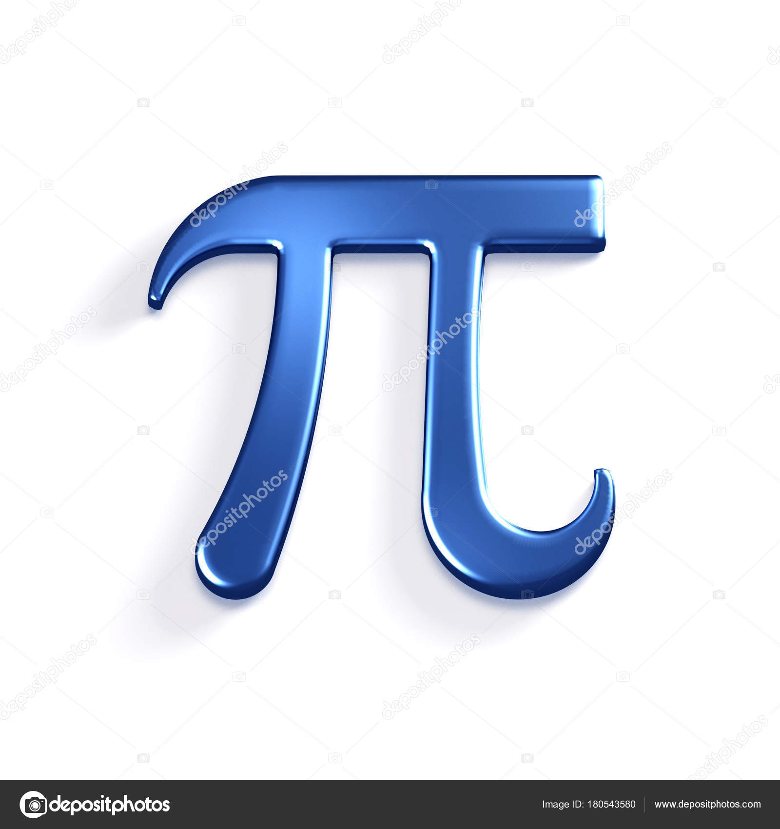 Número Pi Símbolo Matemático. Ilustración de renderizado 3D: fotografía ...