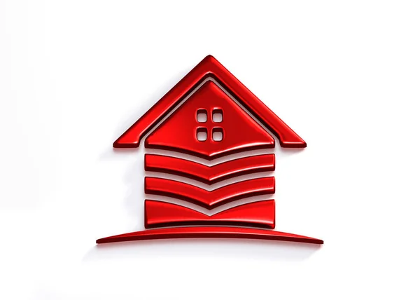 3D Red House Logo Stock Photo by ©deskcube 36834189