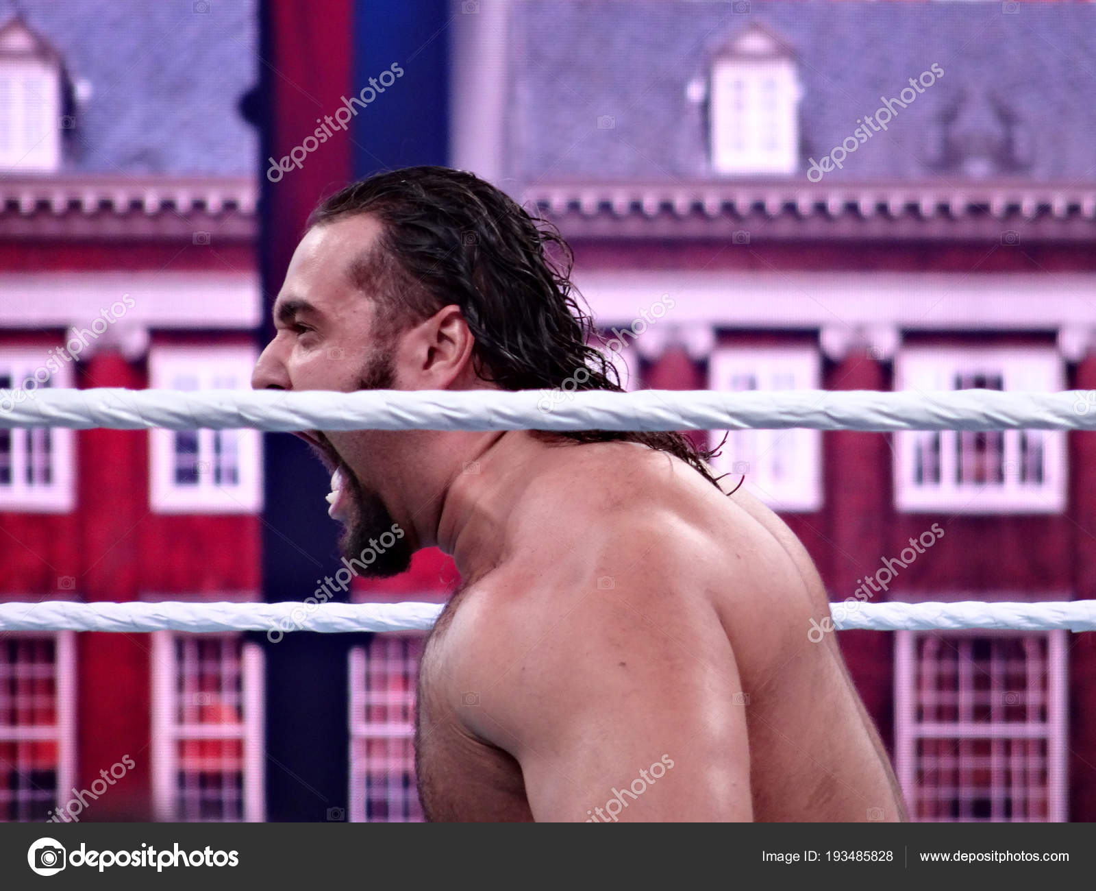 Santa Clara March Wwe Wrestler Rusev Screams Ring Usa Championship ...