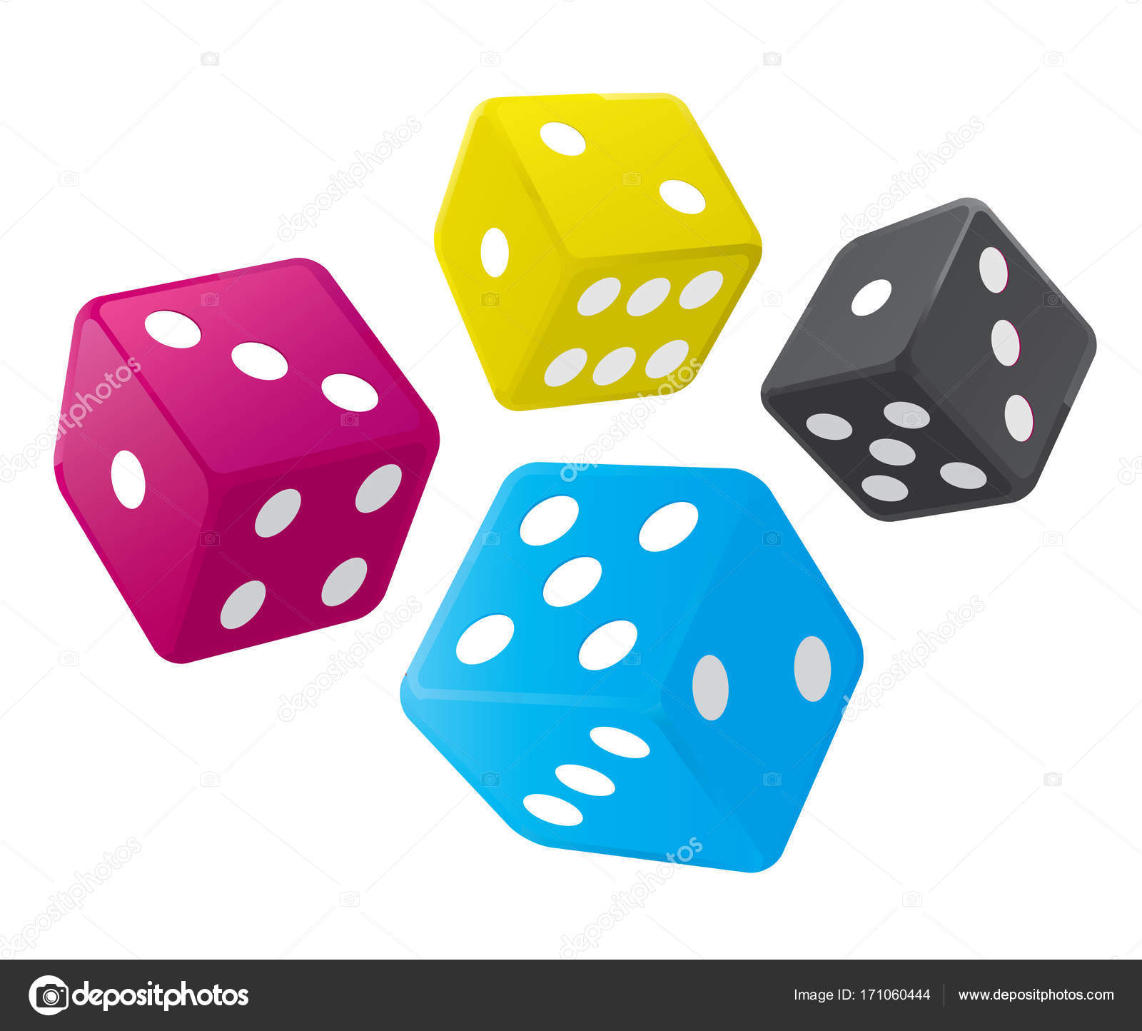 Colourful Dice Clipart at Jose Cheung blog