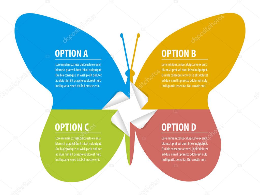 Infograf a Adhesivos de papel Concept Silueta de mariposa. Ilustraci n de la silueta de mariposa ...