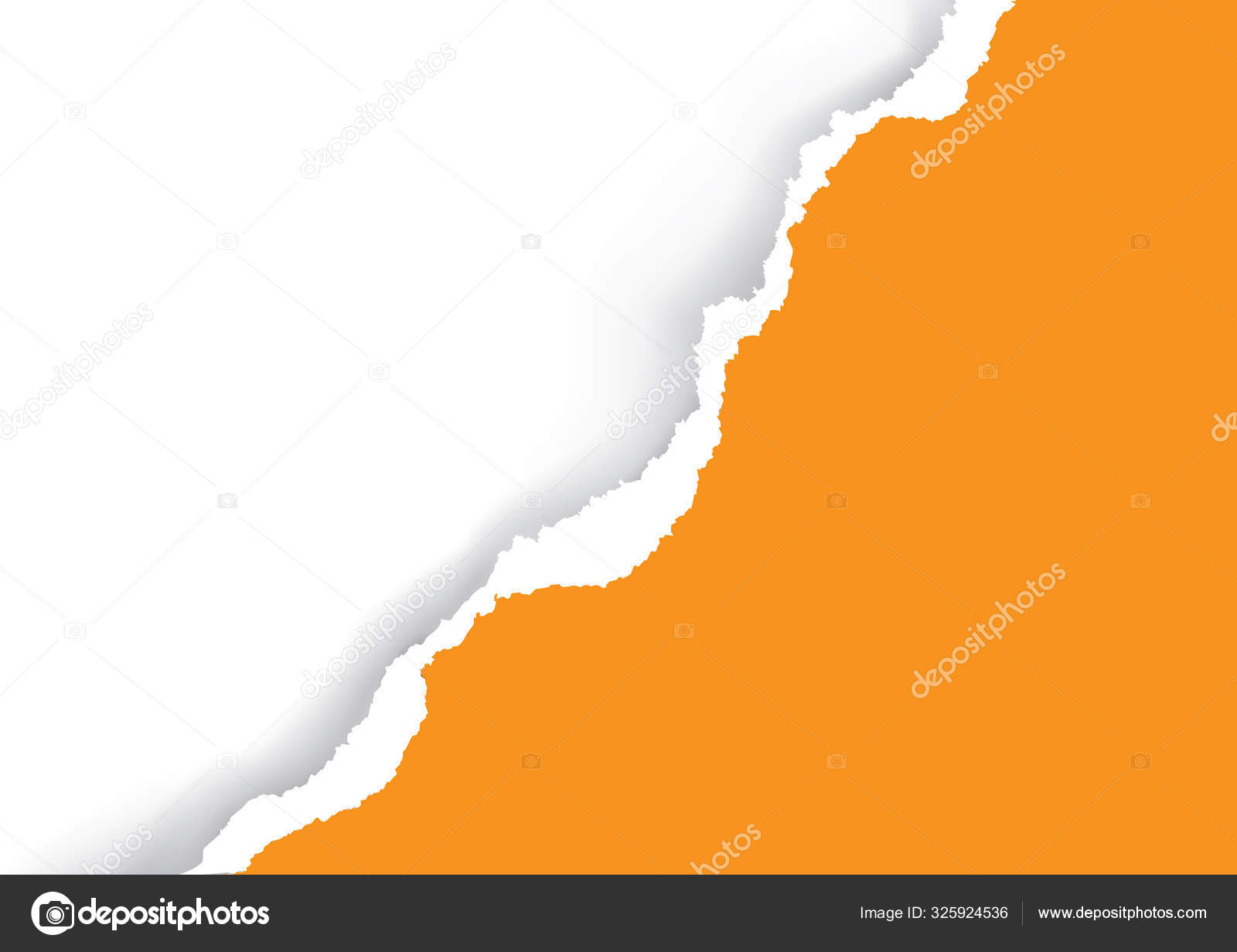 Orange Ripped Paper Background Banner Template Place Your Text Image ...