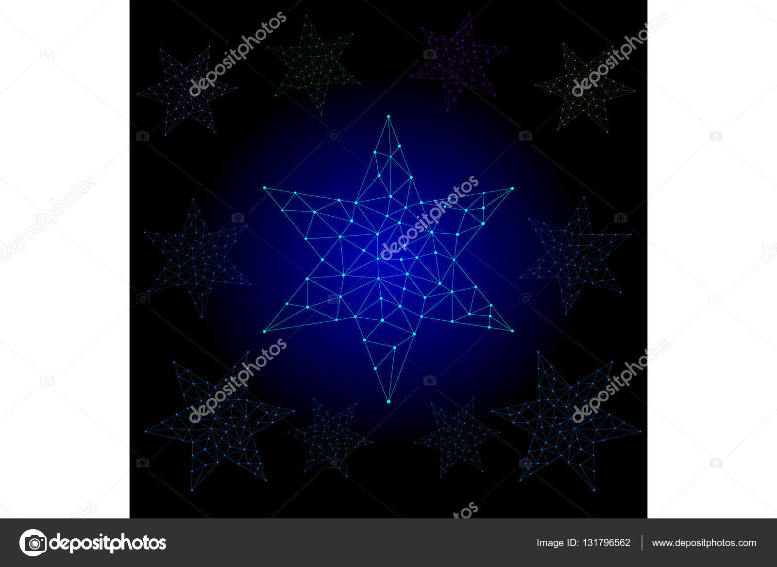Star polygon,light line, abstract vector illustration Stock Vector by ...