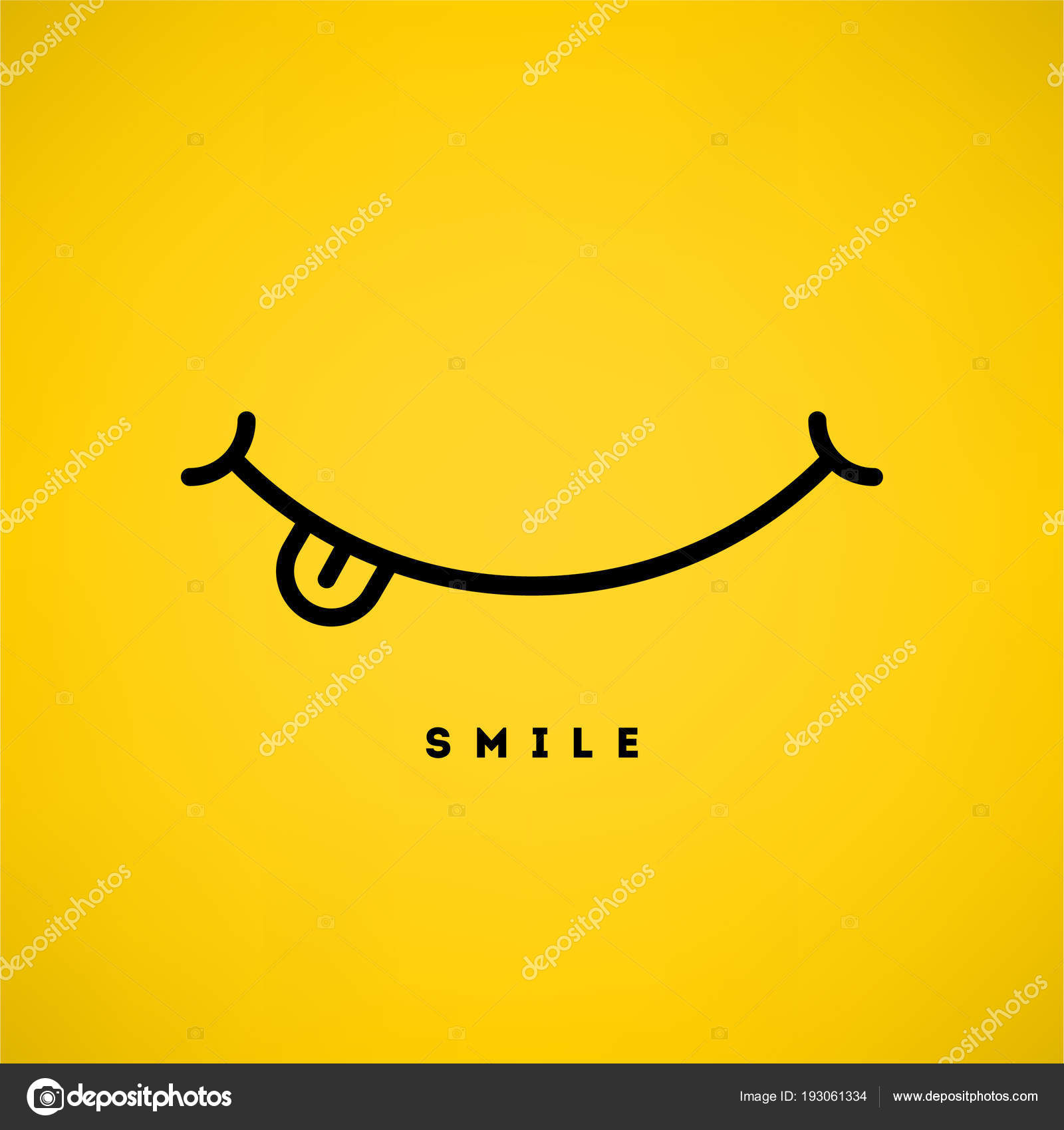 Sonrisa Icono Vector Plantilla Diseño Vector de stock por ...