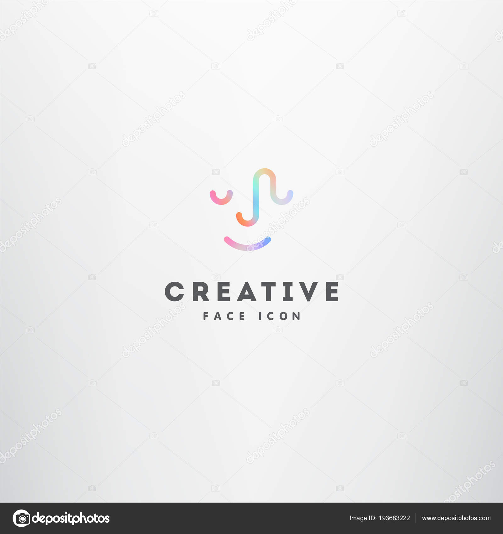 Ilustración Vector Logotipo Cara Creativa Vector de stock #193683222 de ...
