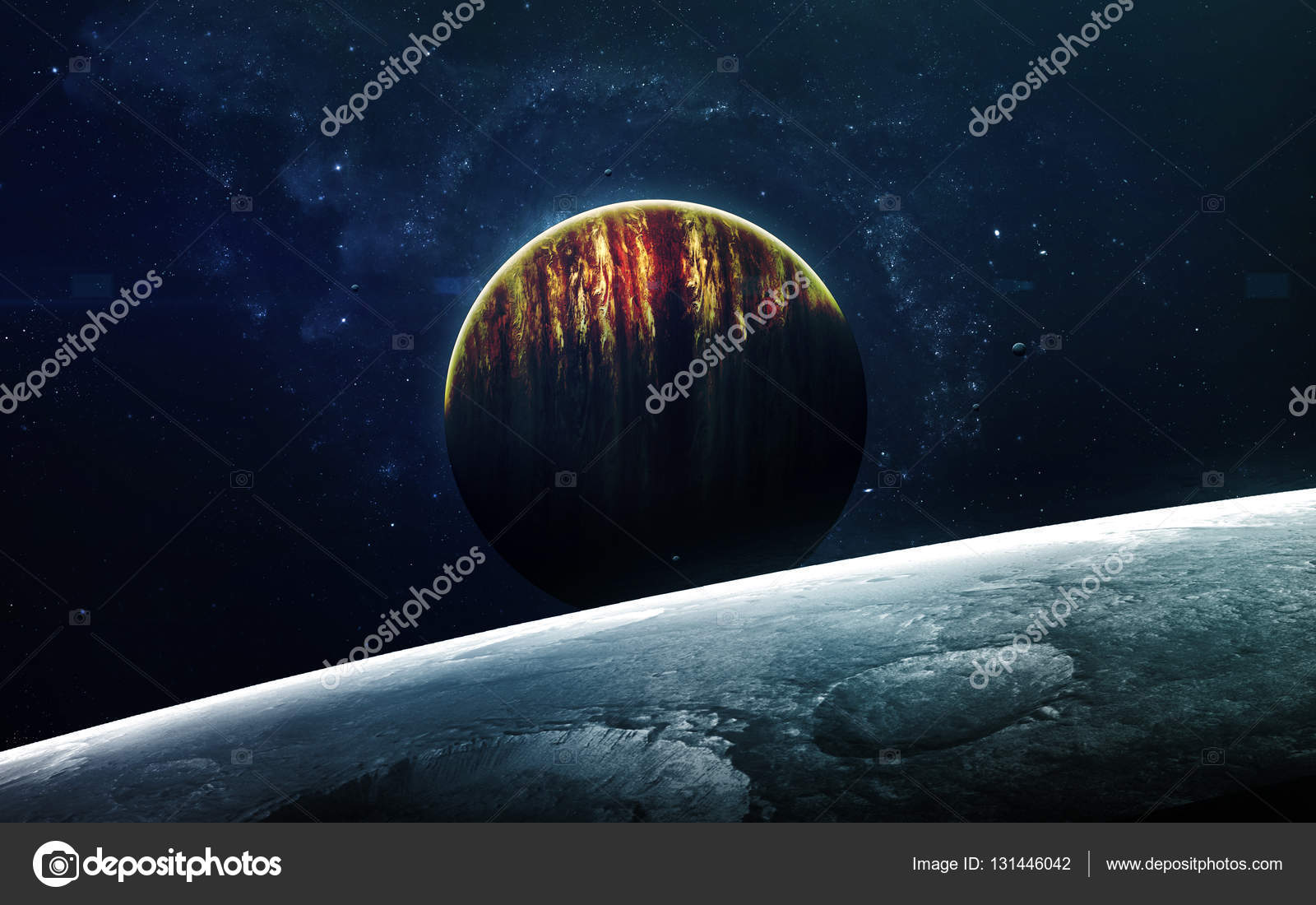 Deep space art. Nebulas, planets galaxies and stars in beautiful ...