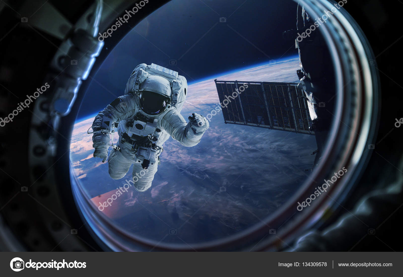 Astronaut Out Of Window View