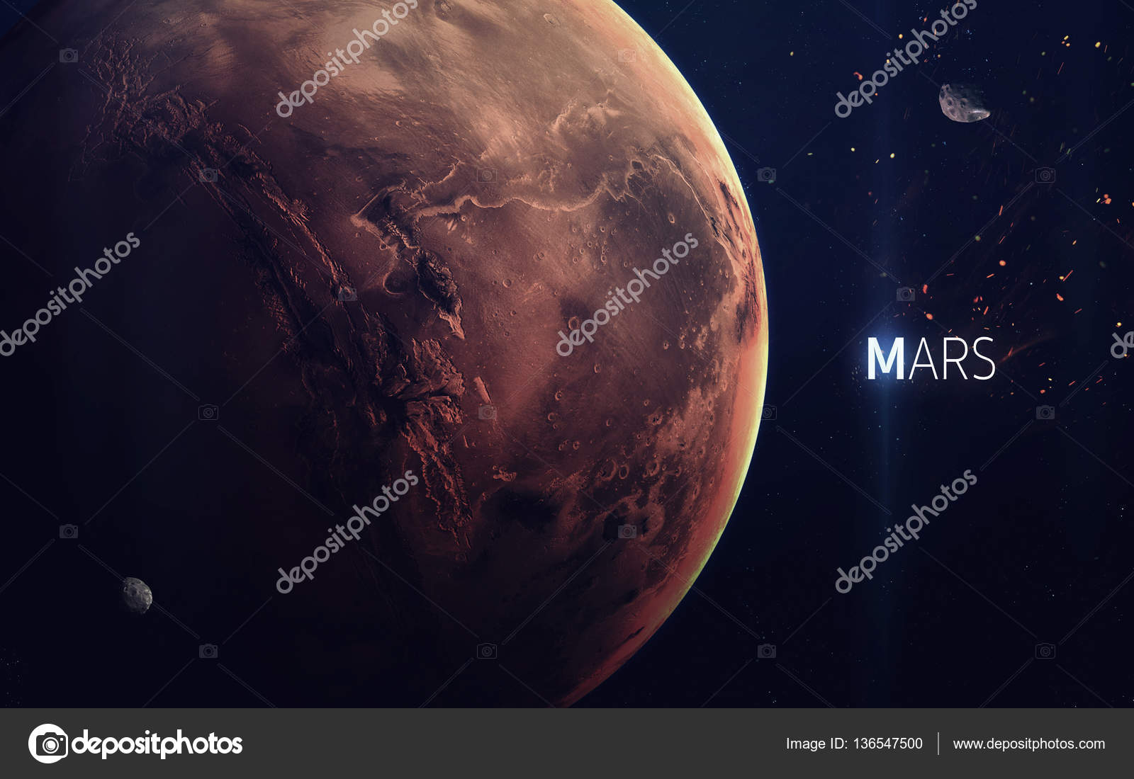 Mars - High resolution beautiful art presents planet of the solar ...