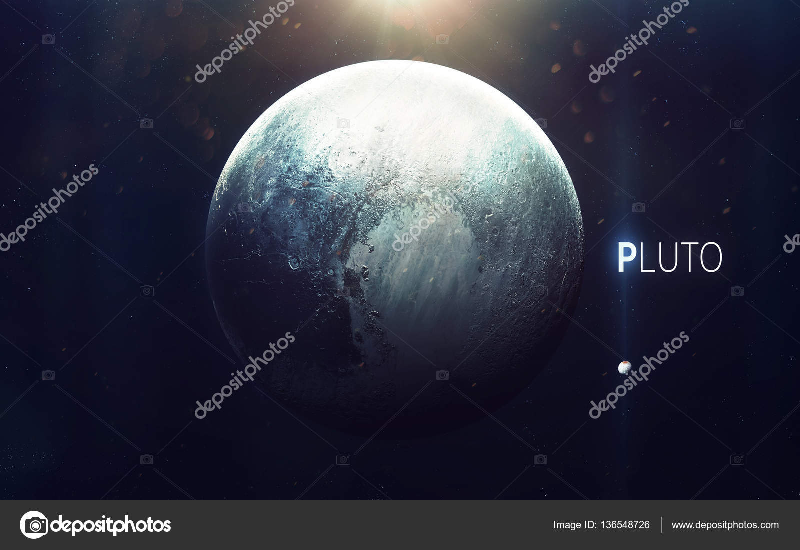 Pluto - High resolution beautiful art presents planet of the solar ...