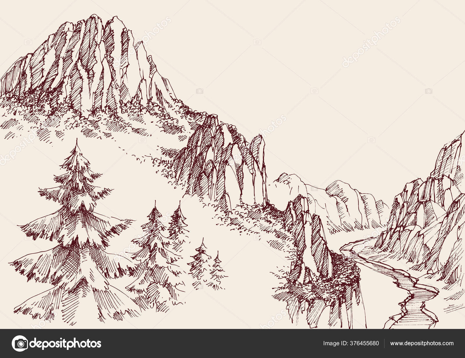 Forest Background Sketch