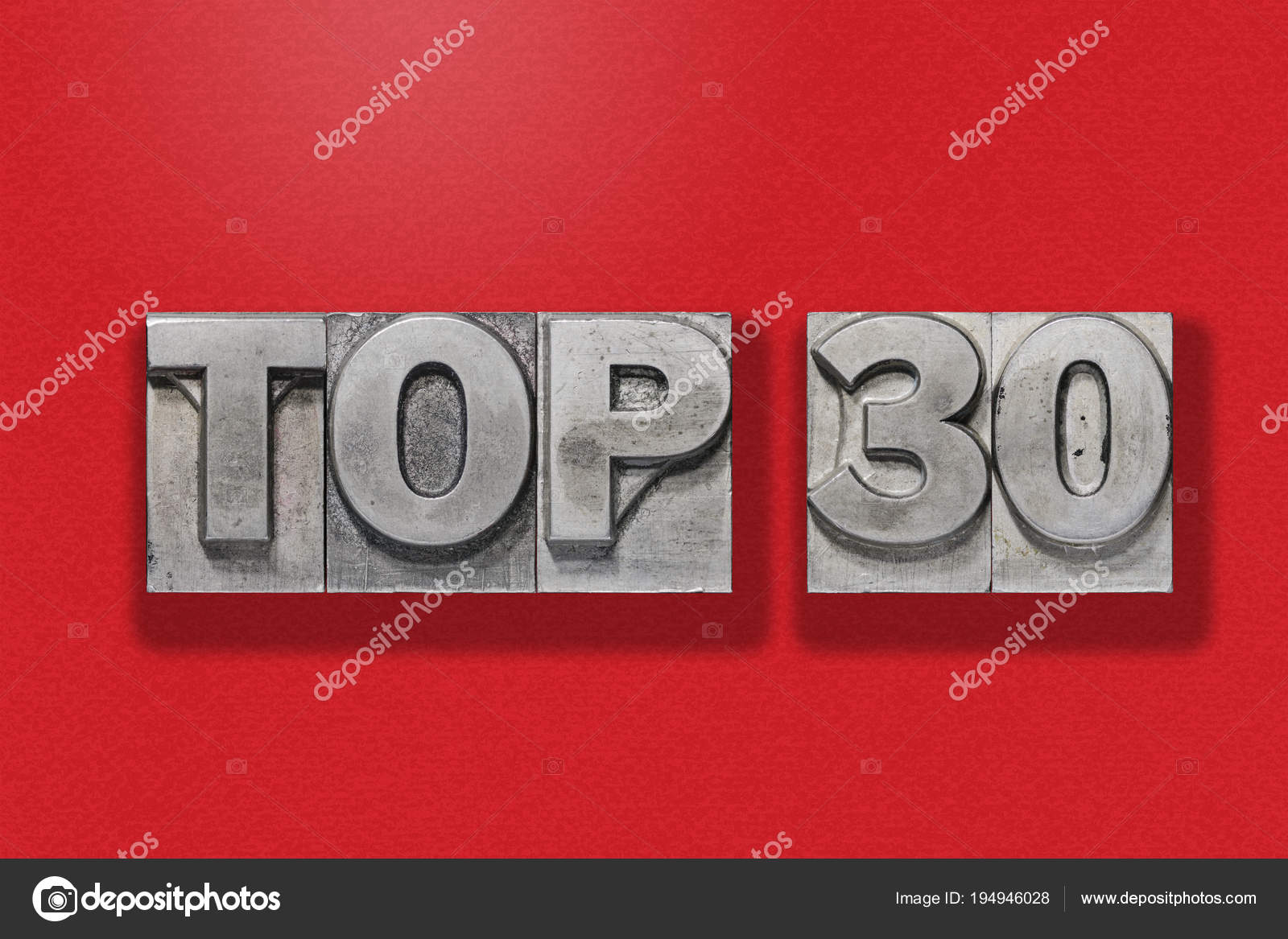 Top 30 on red Stock Photo by ©yurizap 194946028