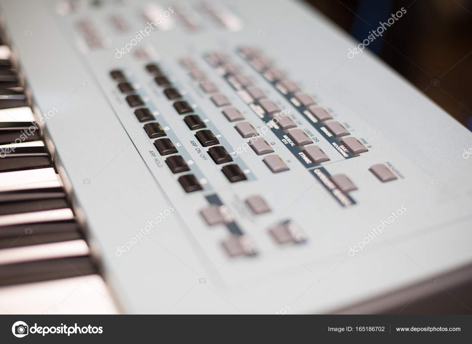 Synthesizer with player hands — Stock Photo © Shell114 #165186702
