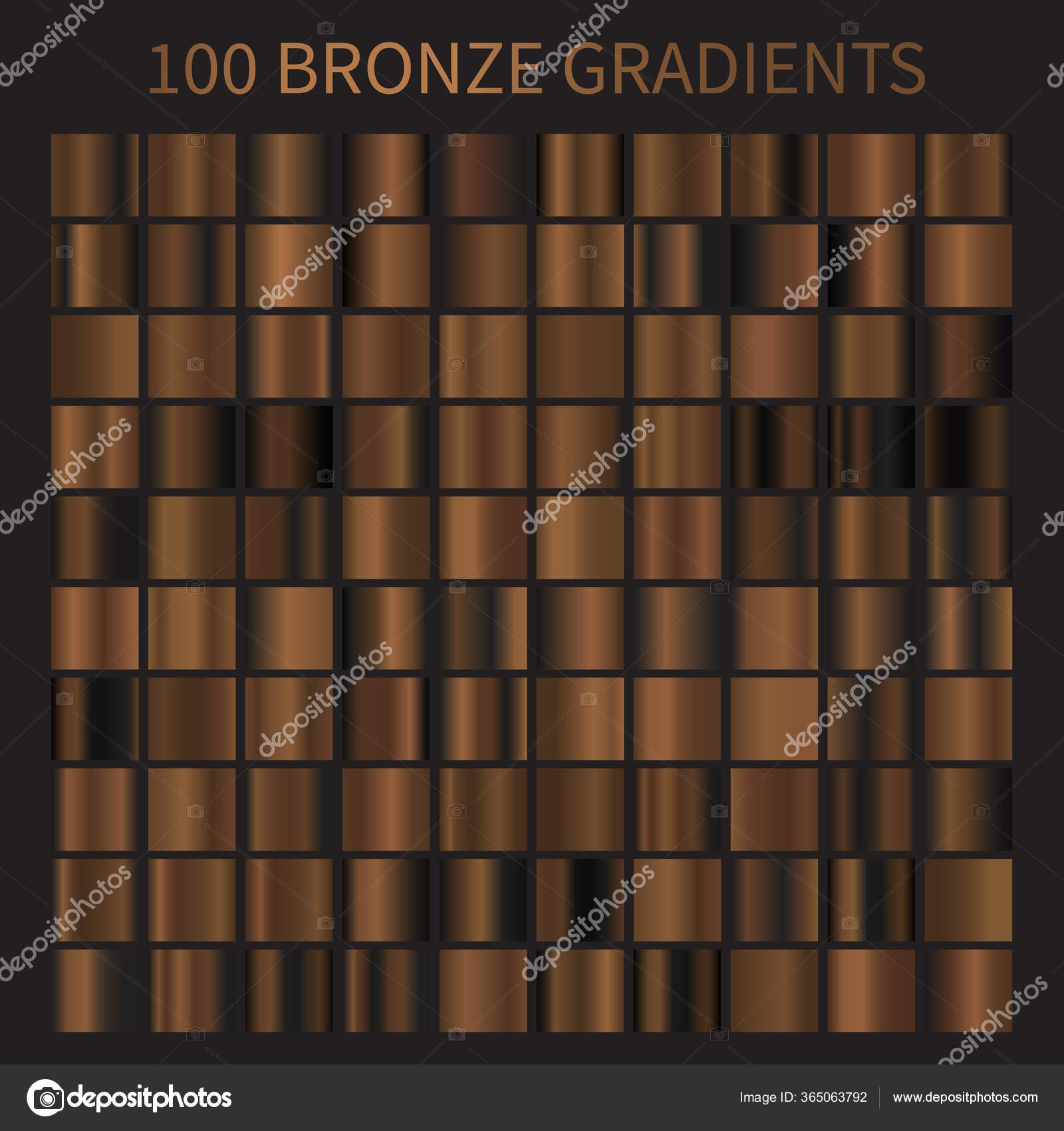 Bronze Gold Gradients Collection Brown Gradient Illustrations ...