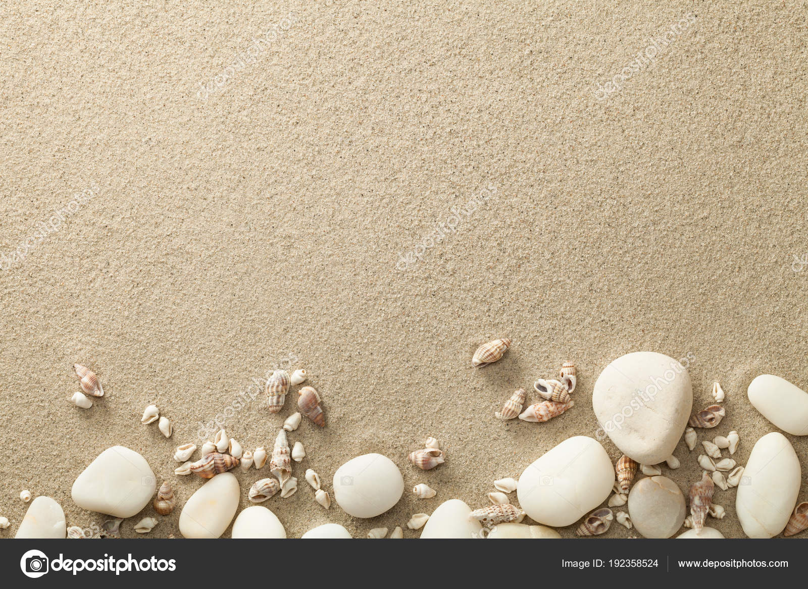 Sand, Beach Background with Shells and Stones Stock Photo by ©threeart ...