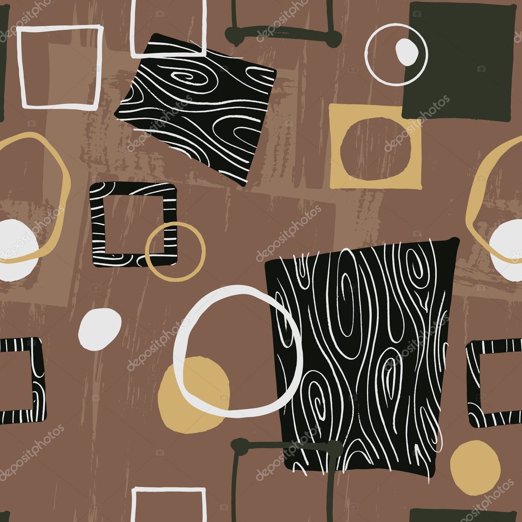 1950s Retro Mid-Century Seamless Pattern Stock Vector Image by ...