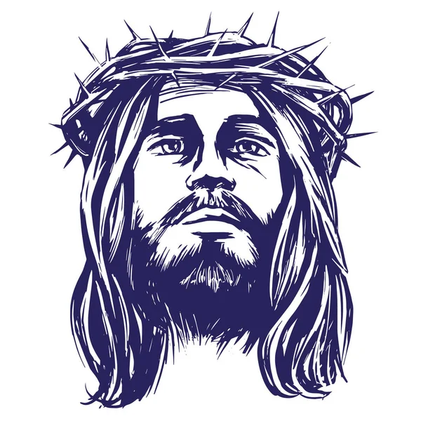 ᐈ Jesus head drawing stock vectors, Royalty Free jesus head ...