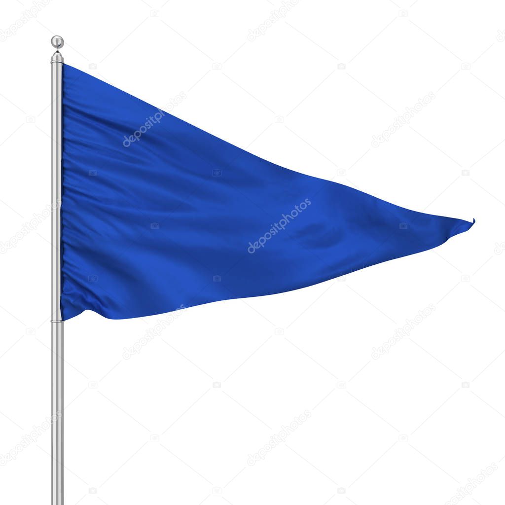 Bandera triangular. Ilustración 3d aislada sobre fondo blanco 2024