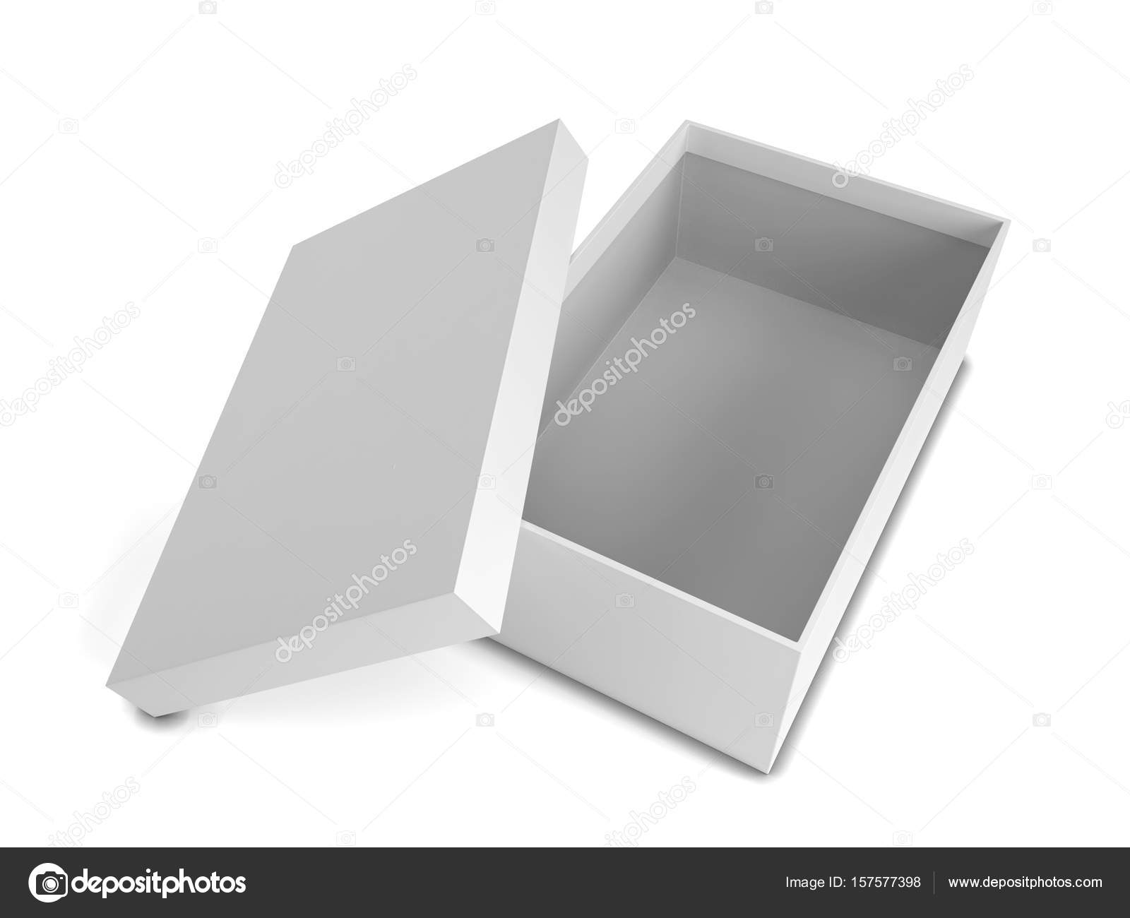 Shoe box. 3d illustration isolated on white background — Stock Photo ...