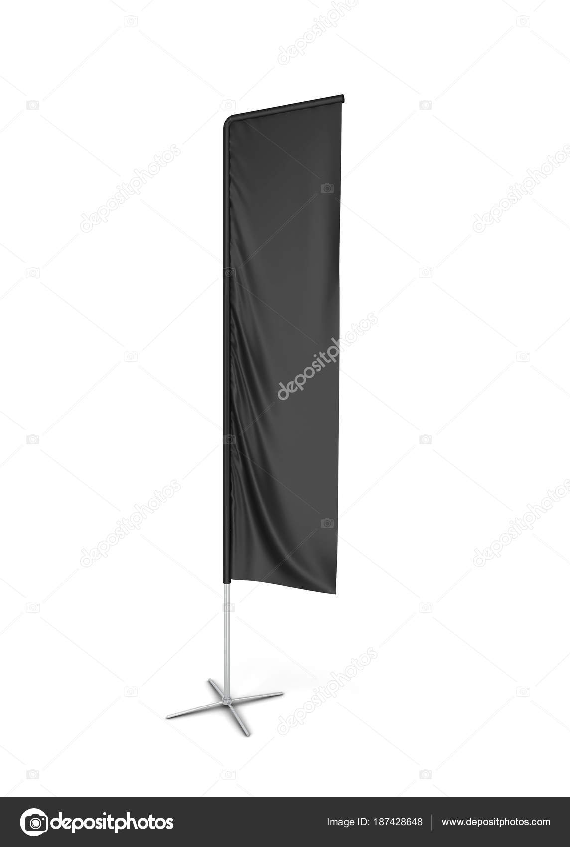 Blank rectangle flag banner Stock Photo by ©montego 187428648