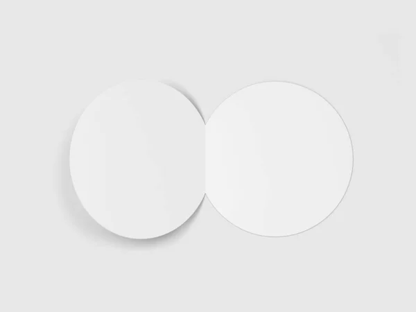 Blank bi-fold round brochure Stock Photo by ©montego 321727498