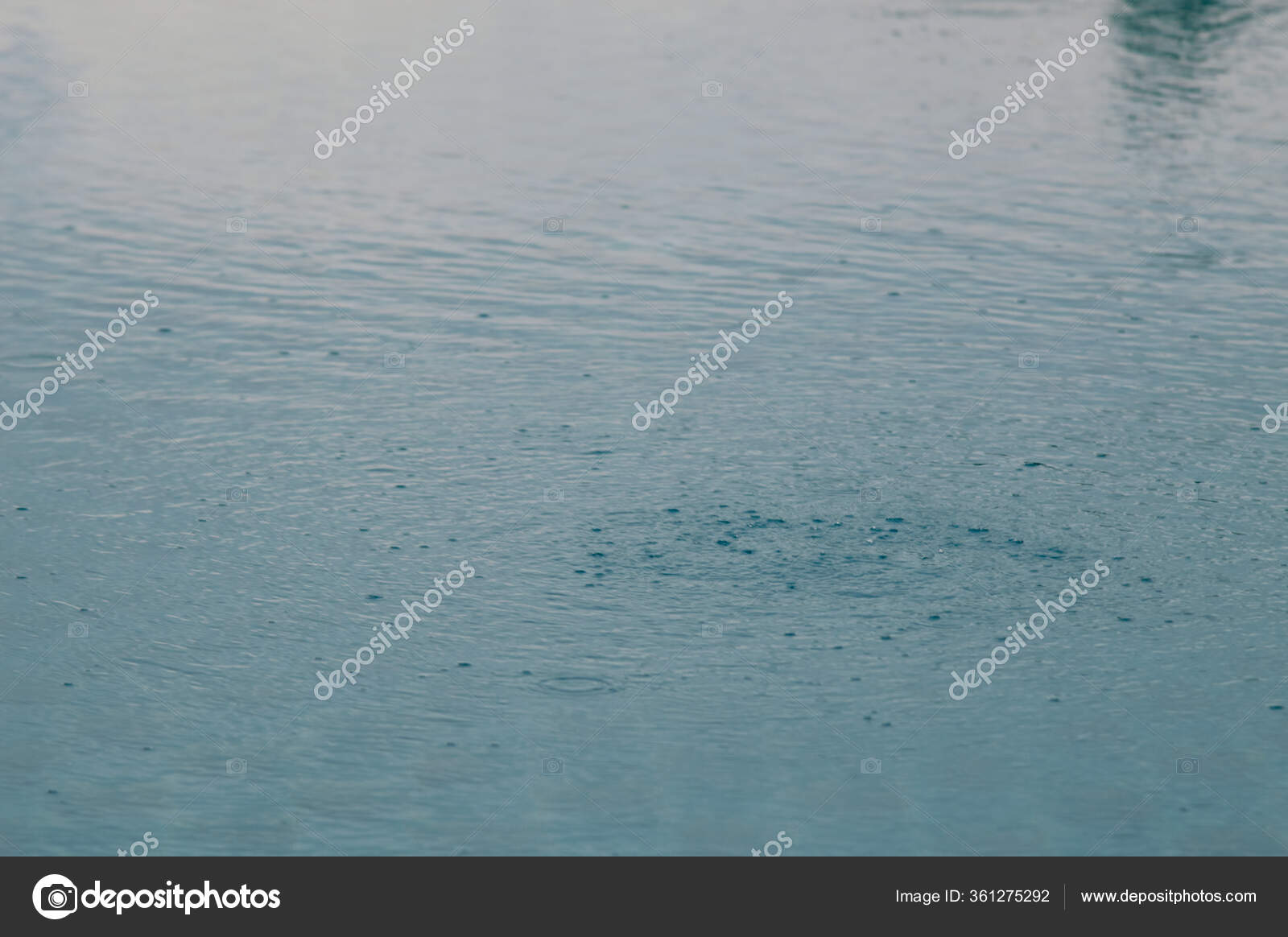 Rain Drops Surface Water Puddle Graduated Shade Black Shadow Reflection ...