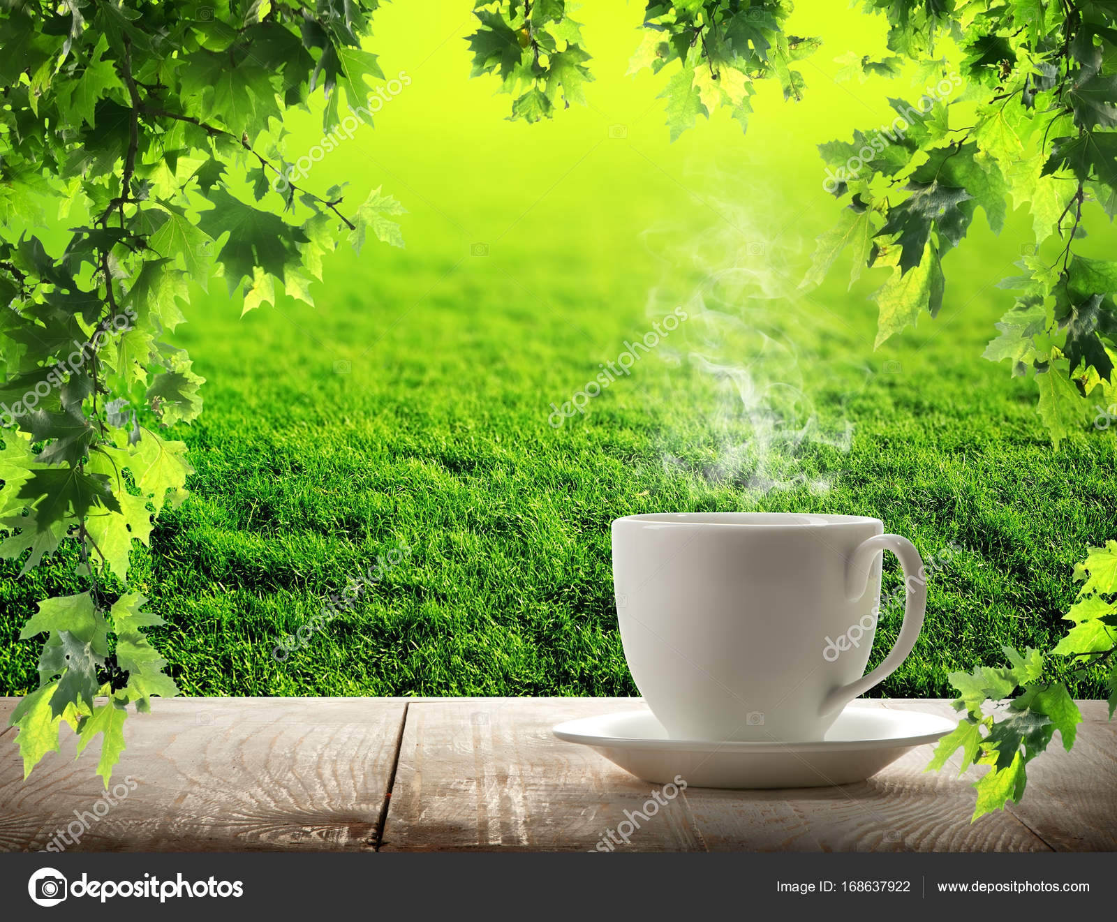 Morning cup coffee Stock Photo by ©Givaga 168637922