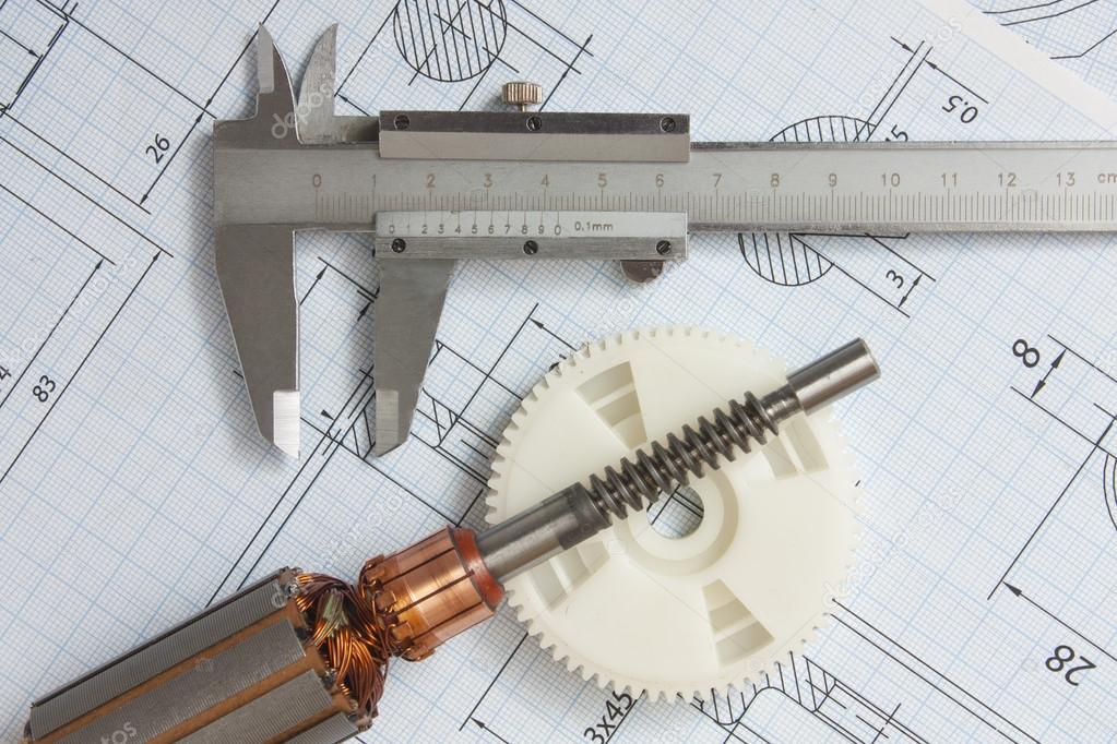 Drawings of mechanisms and tools Stock Photo by ©alan64 126166870