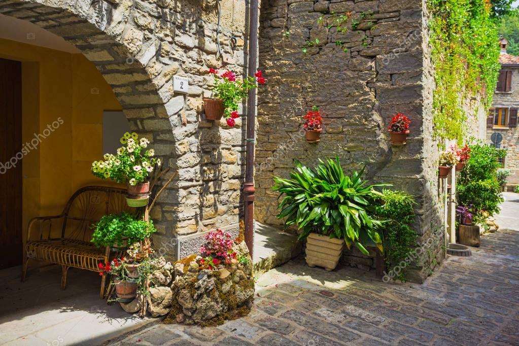 Italian street in small provincial town — Stock Photo © alan64 #129867848