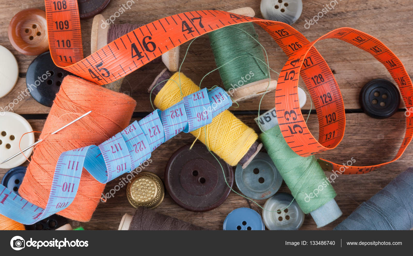 Sewing tools on the background — Stock Photo © alan64 #133486740