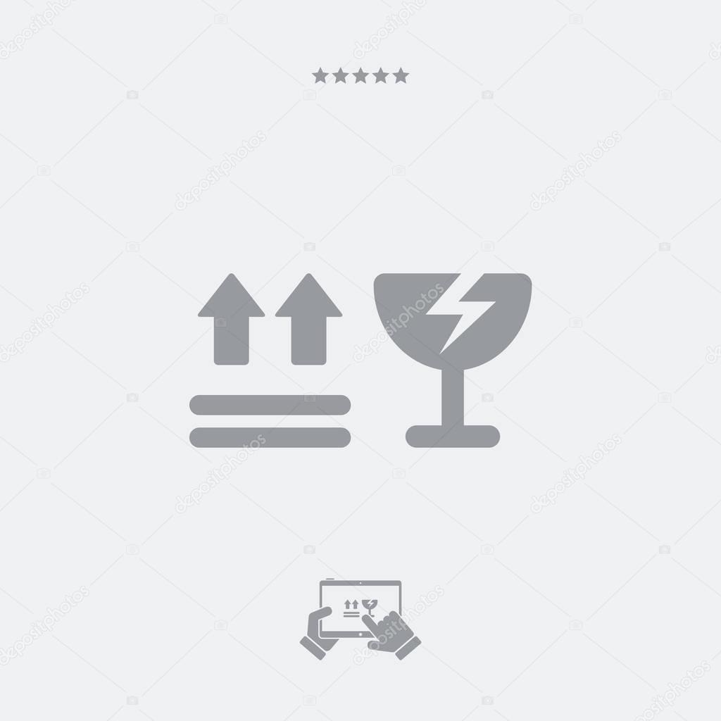 Fragile warning symbols- Minimal vector icon Stock Vector Image by ...