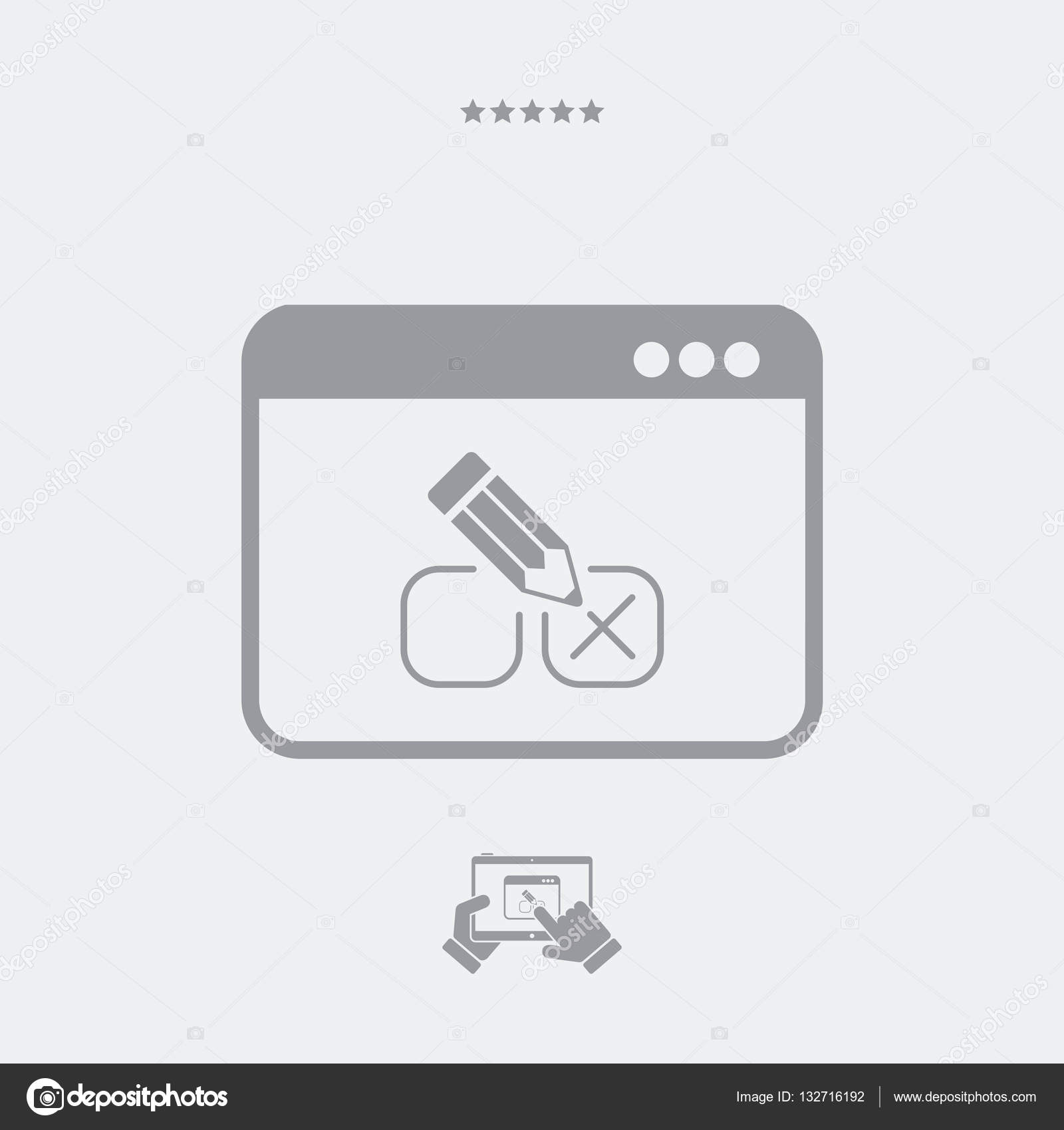 Web test with multiple choice questions - Vector web icon Stock Vector ...