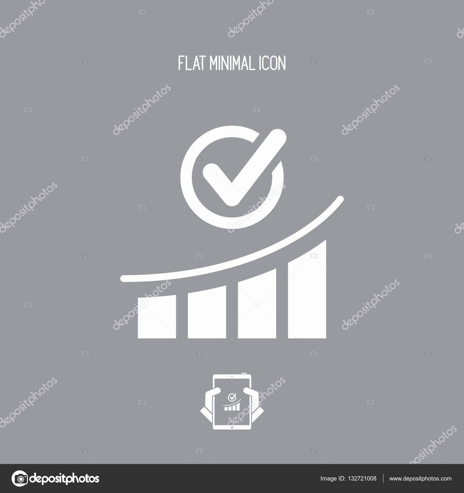 Checking data report - Flat minimal icon Stock Vector by ©MyVector ...