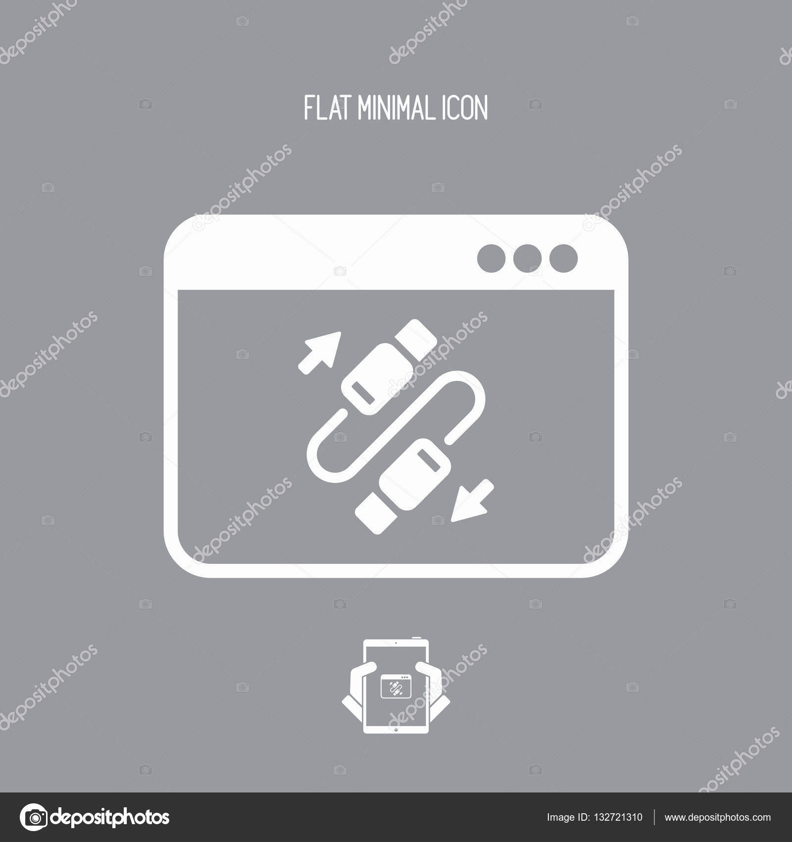 Cable connection setting - Vector flat minimal icon Stock Vector by ...