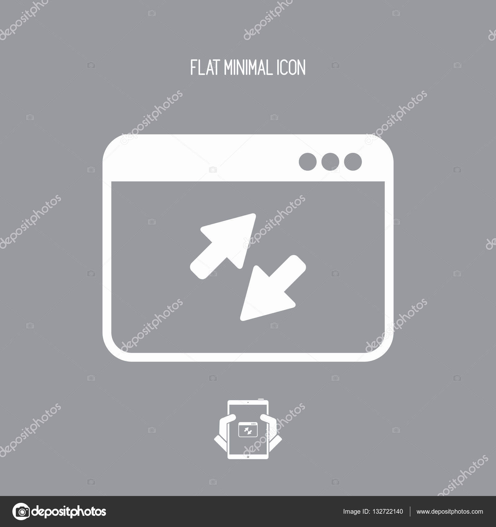 Transfer application window - Vector flat minimal icon Stock Vector by ...