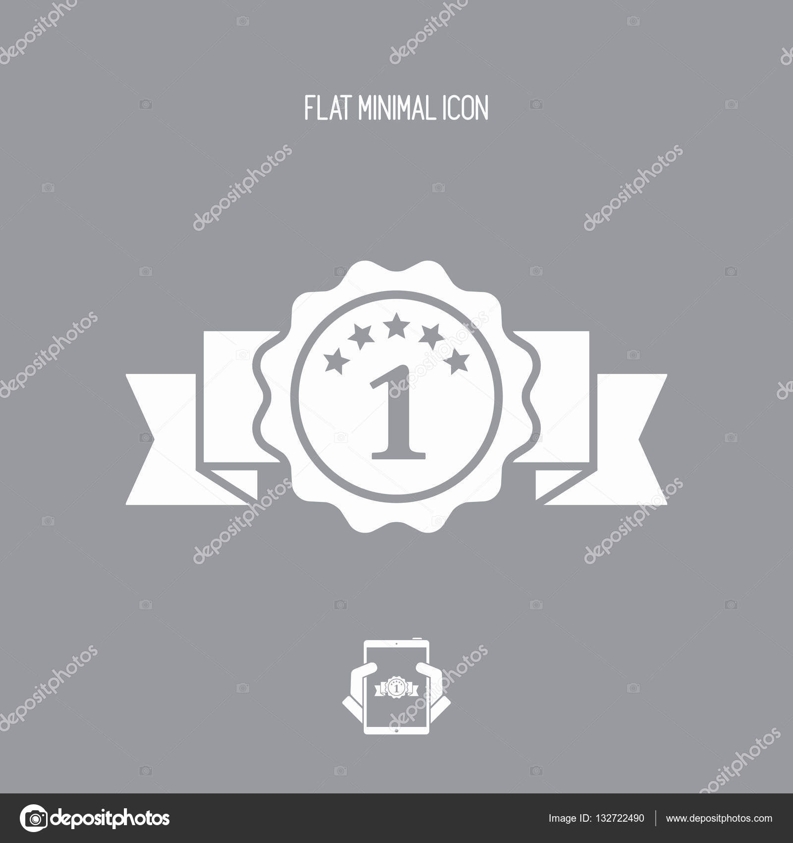 The number one - Best rating symbol - Vector flat minimal icon Stock ...