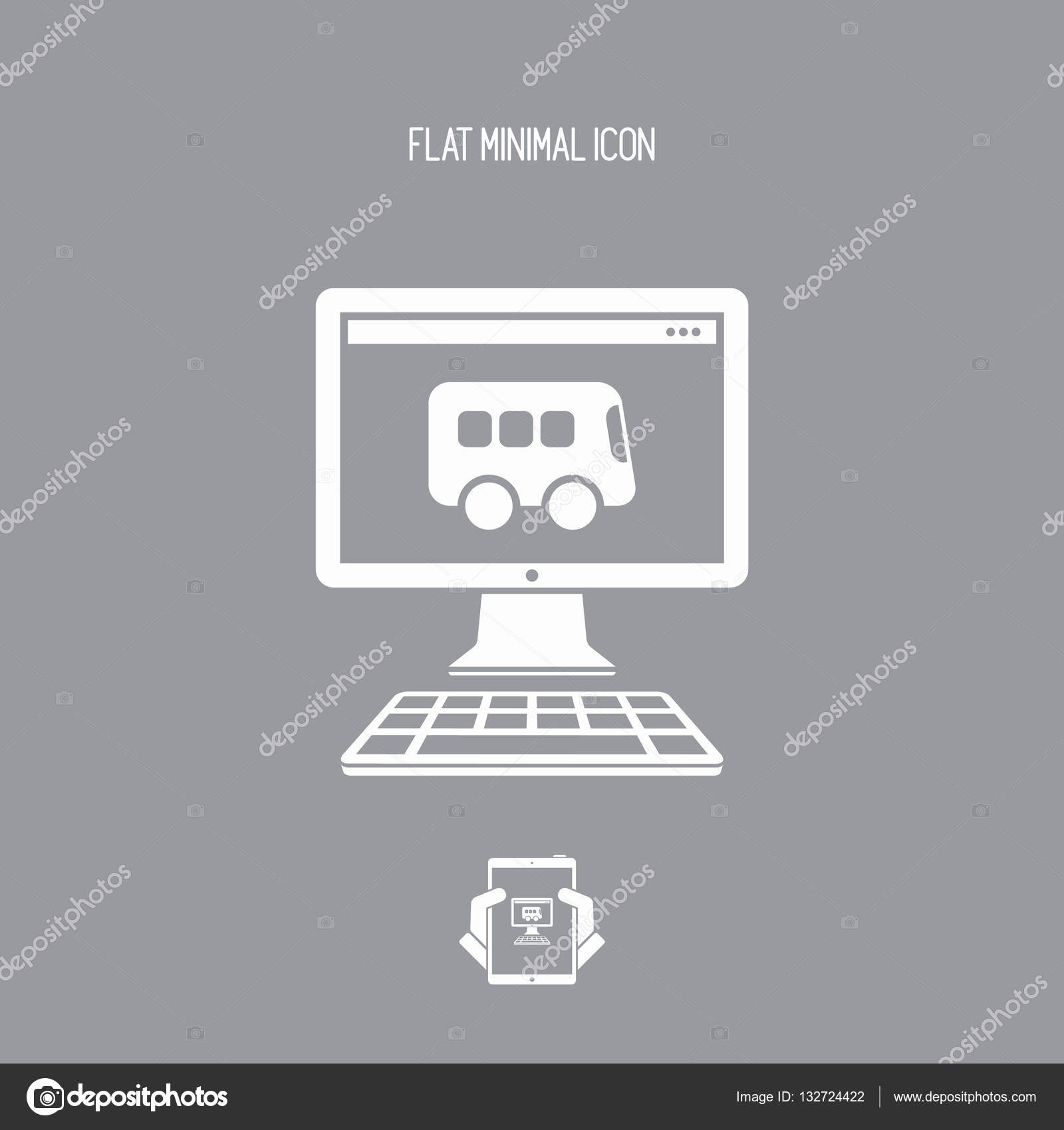 Bus web service icon Stock Vector by ©MyVector 132724422