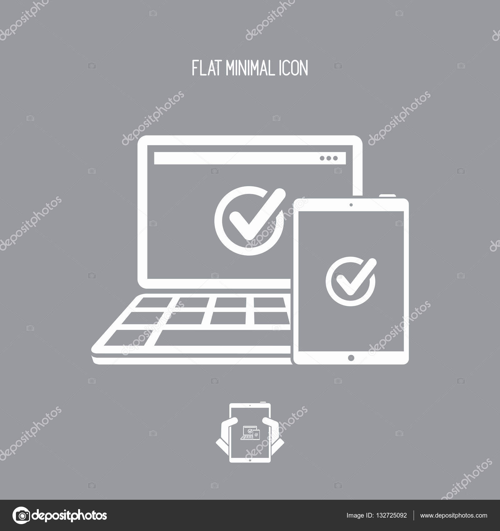 Checking multi devices equipment Stock Vector by ©MyVector 132725092