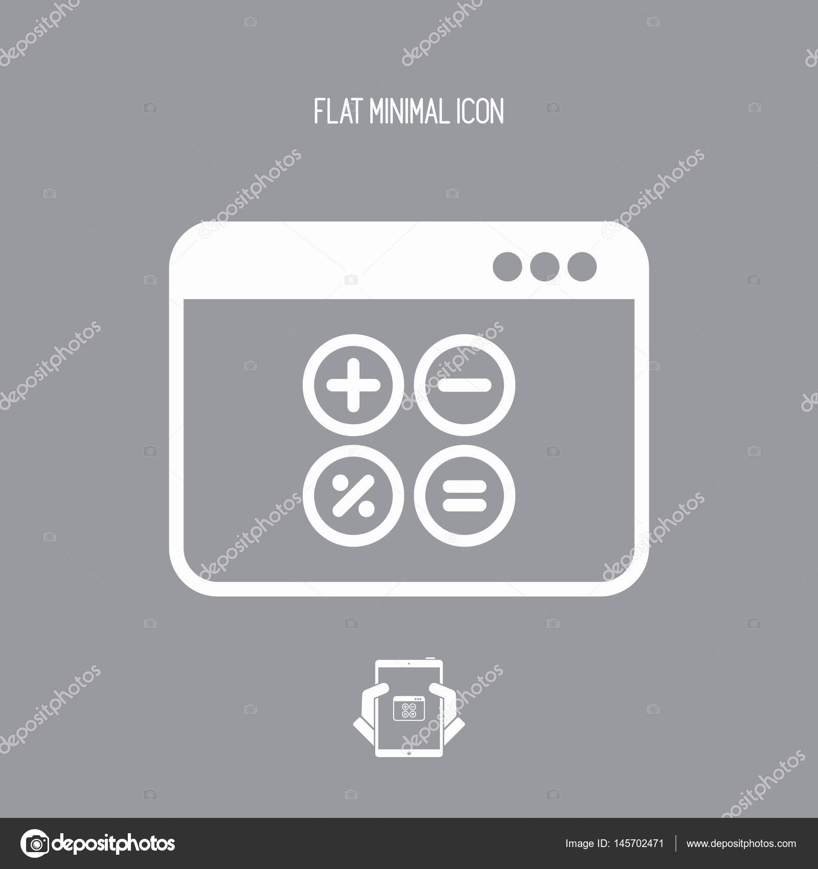 Application for calculating icon Stock Vector Image by ©MyVector #145702471