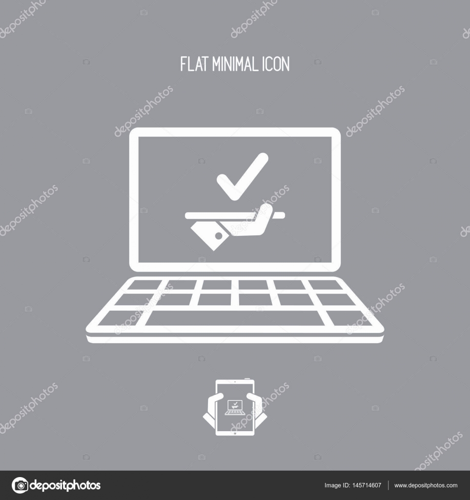 Check online services - Vector flat icon Stock Vector by ©MyVector ...