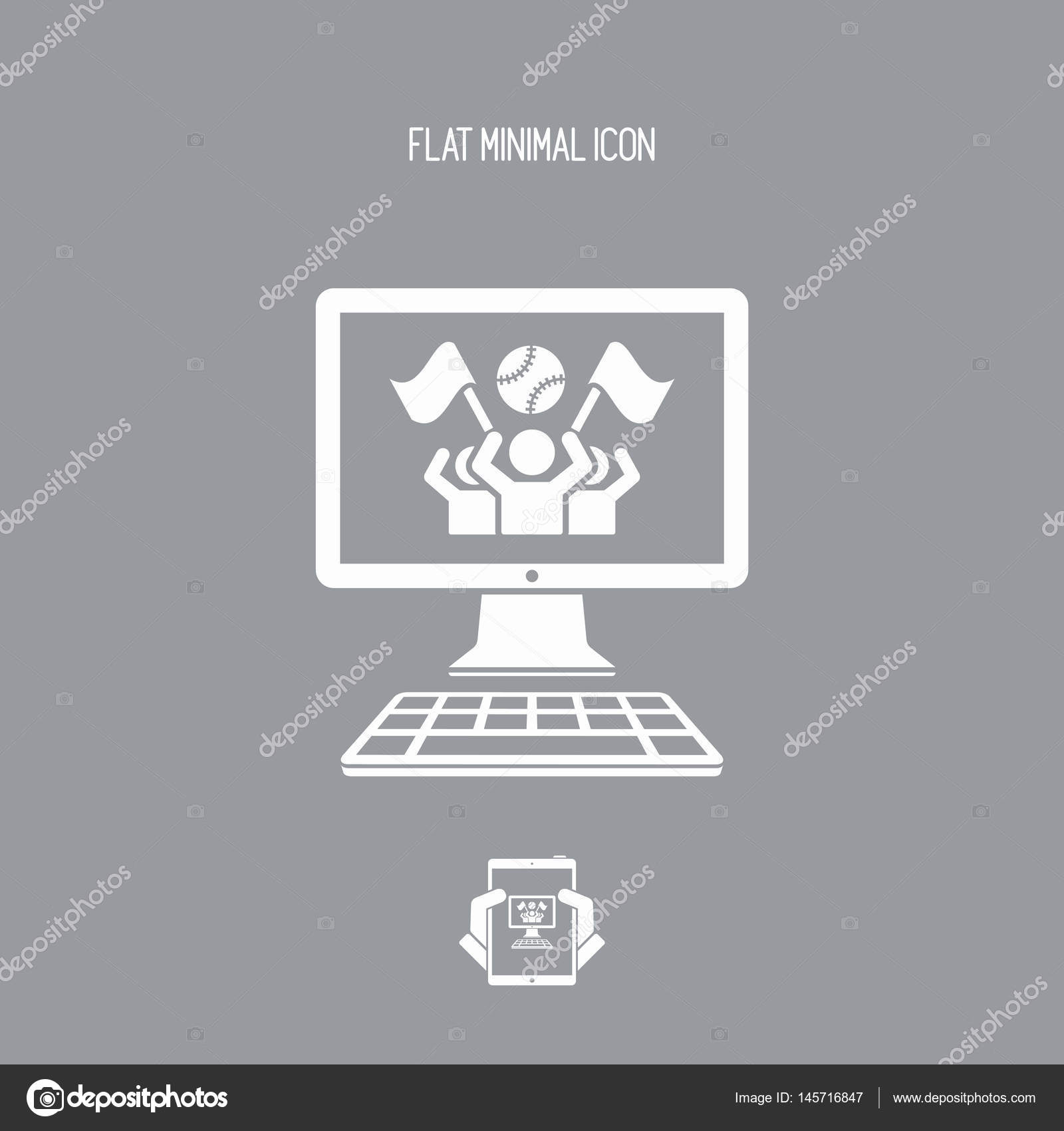 Sport supporters page - Vector icon for computer website or appl Stock ...