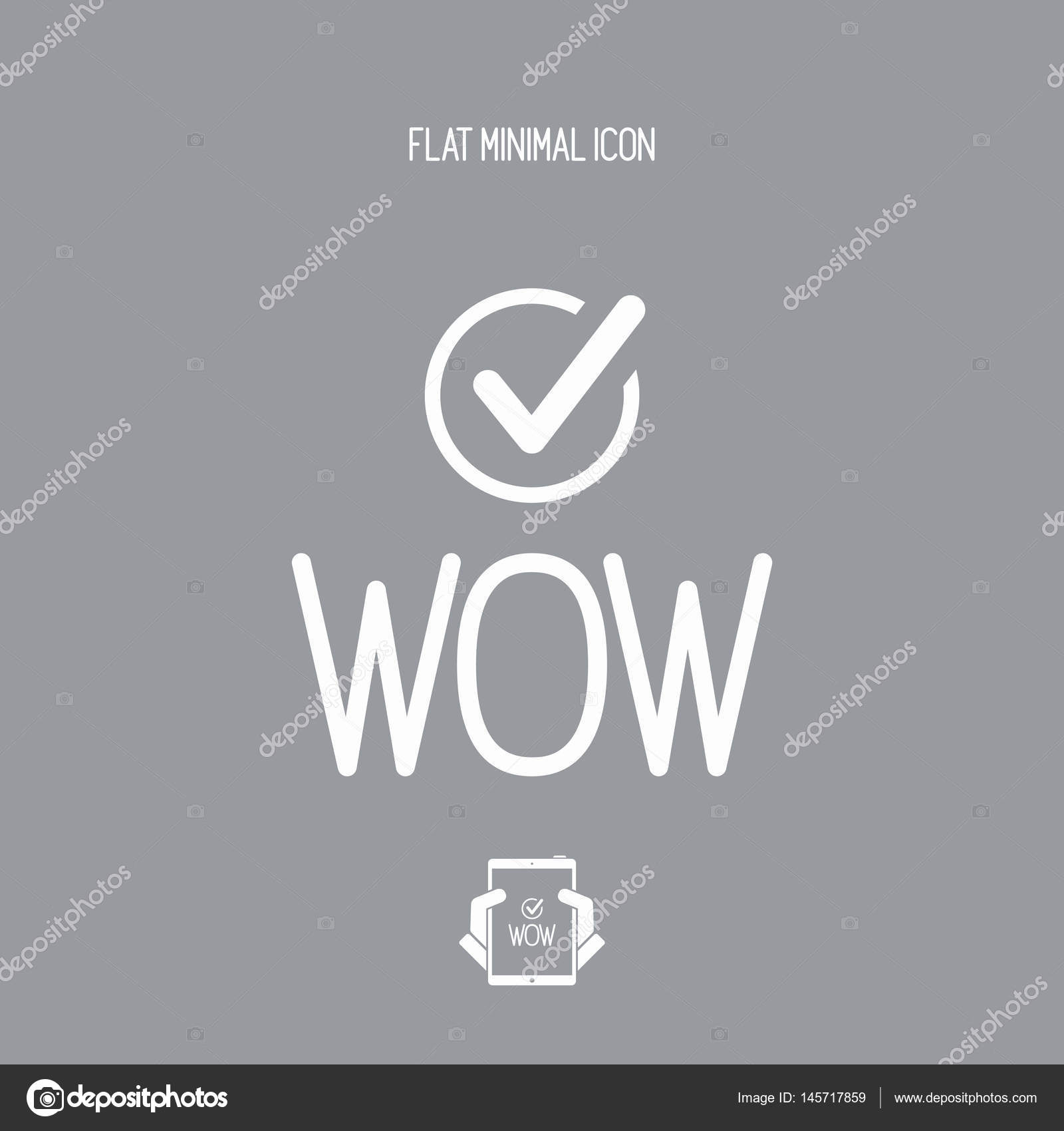"Wow" exclamation - Vector icon for computer website or applicat Stock ...
