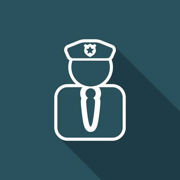 Vector illustration of isolated policeman icon — Stock Vector ...