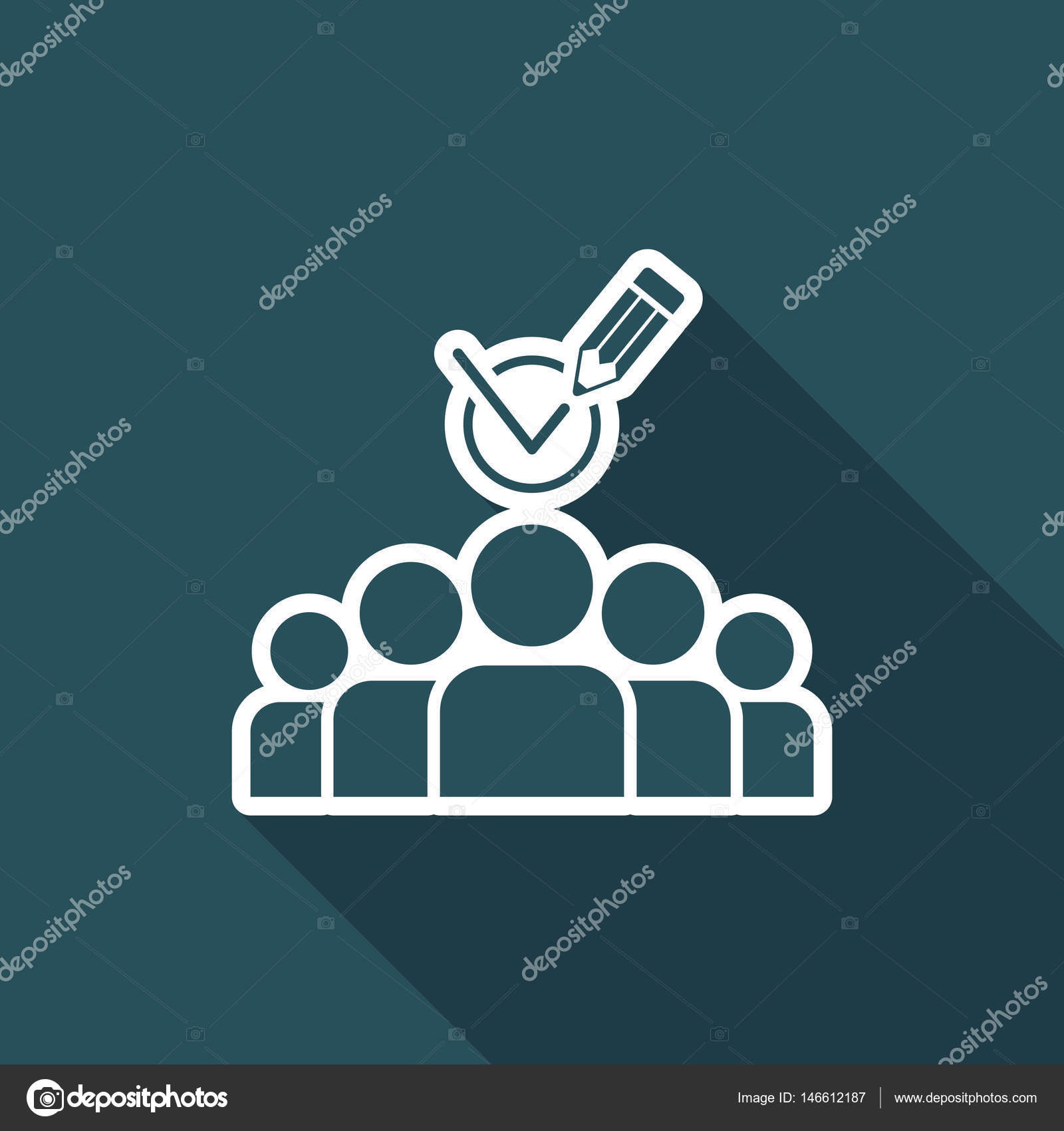 Team recruitment - Minimal vector icon Stock Vector by ©MyVector 146612187